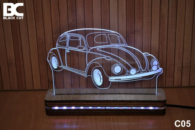 Black Cut 3D Lampa jednobojna - Buba ( C05 )