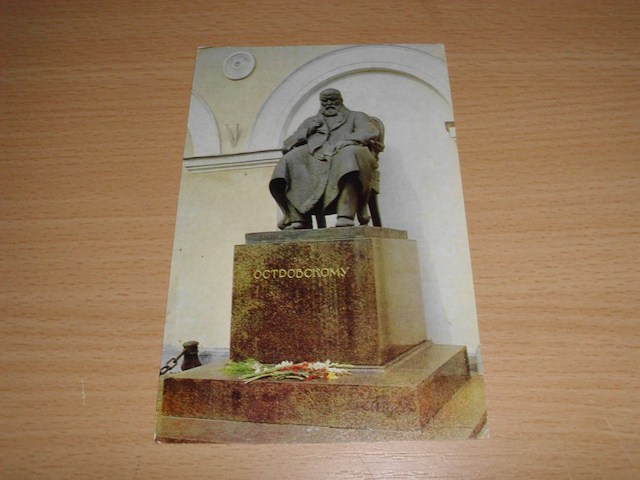 Razglednica - Rusija - Statua Ostrovski