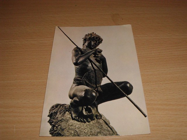 Razglednica - Firenca - Statua mali ribar - čista