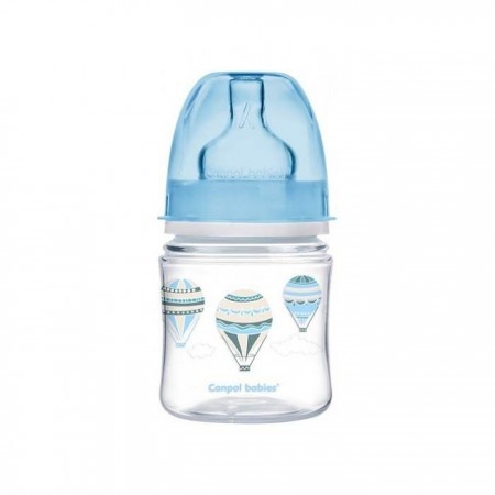 Canpol baby flašica 120ml široki vrat pp - easy start- clouds 32/224 ( 35/224_blu )