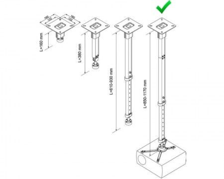 VEGA CM 25-1170 plafonski nosač za projektor