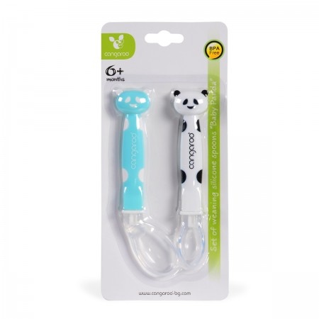 Cangaroo Set silikonskih kašičica baby Panda boy ( CAN1607B )