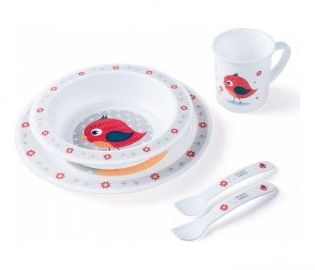 Canpol baby set za hranjenje 4/401 - bird ( 4/401_red )