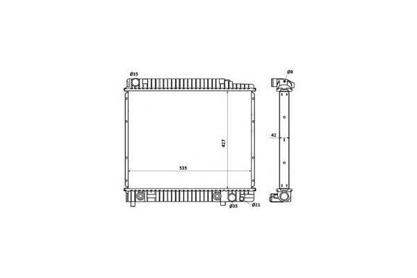 Hladnjak vode 502608-3 - Mercedes-Benz