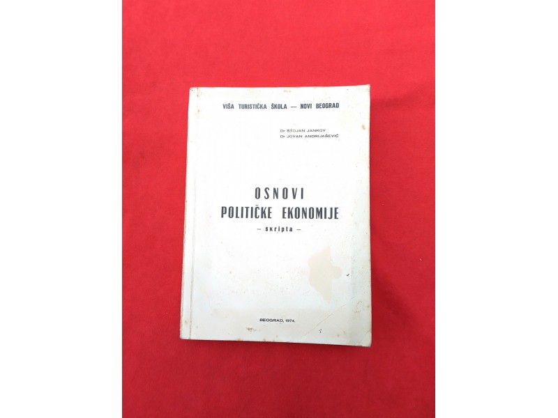 Osnovi političke ekonomije Stojan Jankov