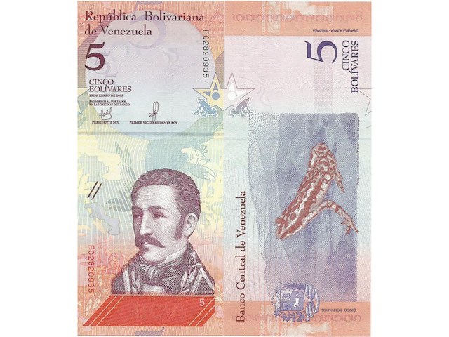 Venezuela 5 bolivares 2018. UNC