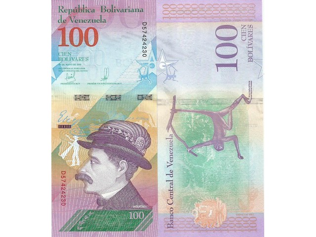 Venezuela 100 bolivares 2018. UNC