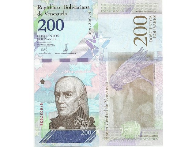 Venezuela 200 bolivares 2018. UNC