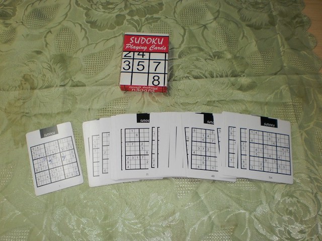 Sudoku Playing Cards - 54 karte sa sudoku zadacima