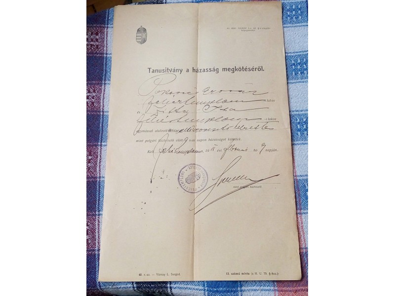 Bela Crkva - Fehertemplom 1911.godine -