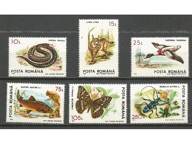 rs Rumunija 1993. Fauna,cista serija