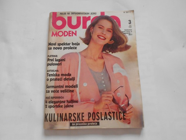 Burda moden   3/1989. nemački + prevod +šeme