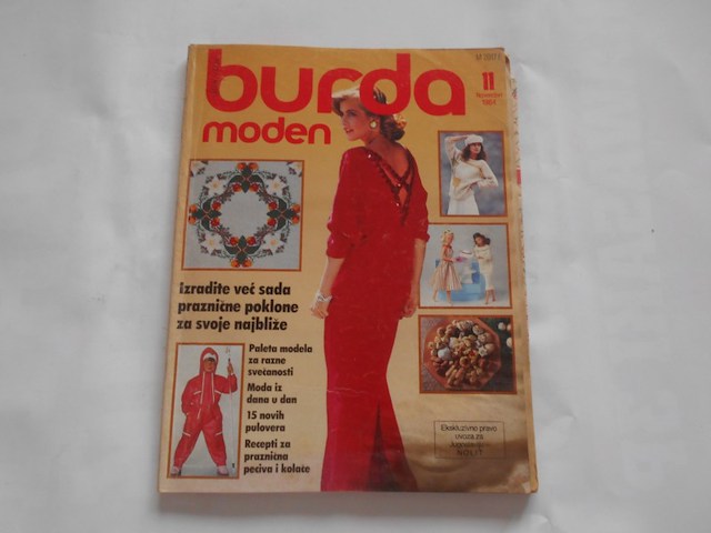 Burda moden   11/1984. nemački + prevod +šeme