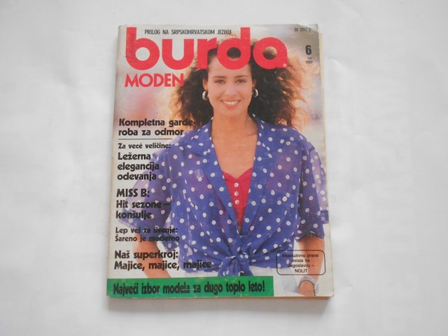 Burda moden   6/1989  nemački  +šeme