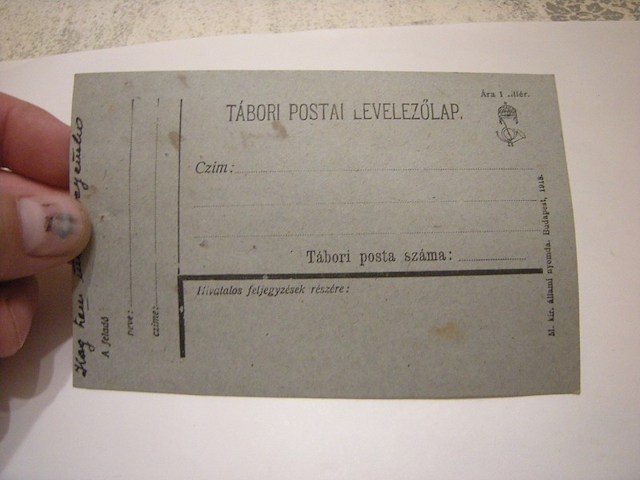 Mađarska dopisnica 1919 god.