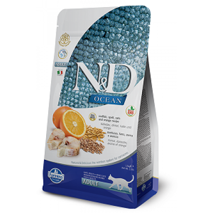 FARMINA N&D OCEAN CAT Codfish, Spelt, Oats&Orange1.5kg