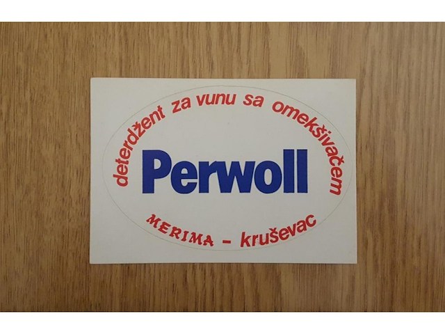 Nalepnica `Perwoll` Merima Kruševac Jugoslavija