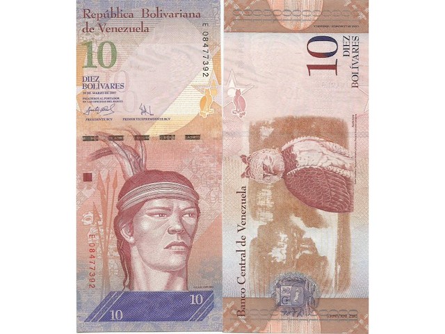 Venezuela 10 bolivares 2007. UNC