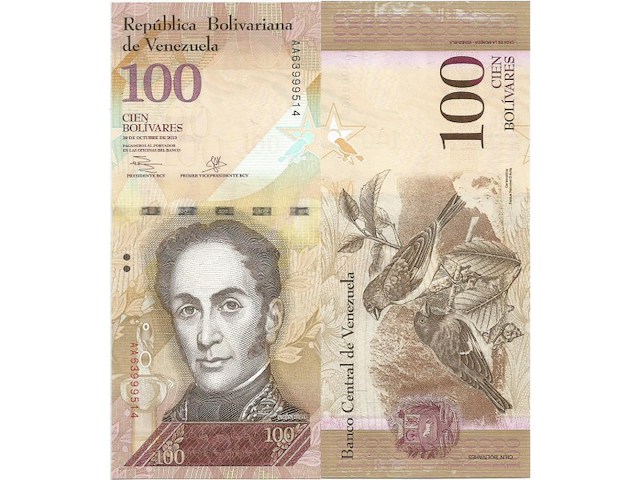 Venezuela Venecuela 100 bolivares 2013. UNC