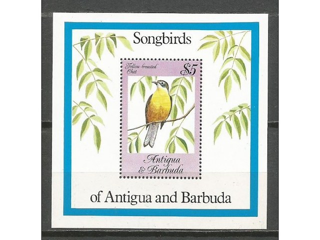 ab Antigua and Barbuda 1985. Ptice,cist blok