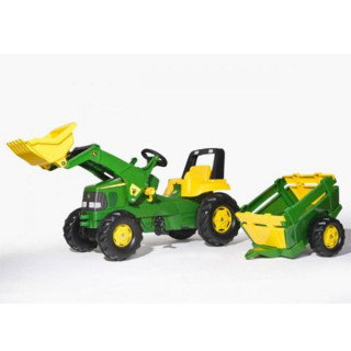 Traktor na pedale sa prednjom kašikom i prikolicom Rolly Junior John Deere 811496