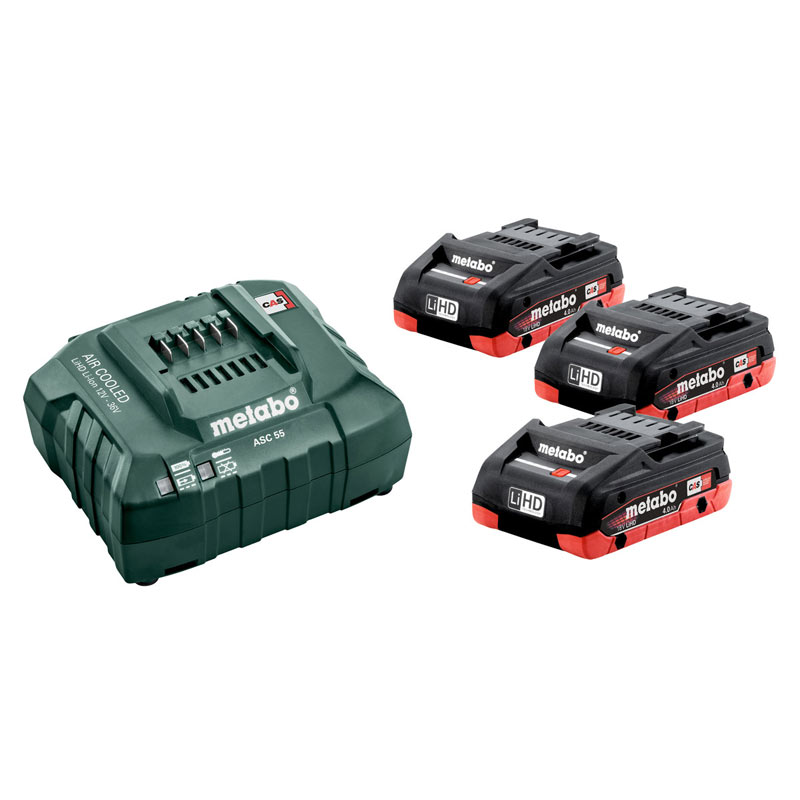 Metabo - Basic Set 3 x LiHD 4.0 Ah