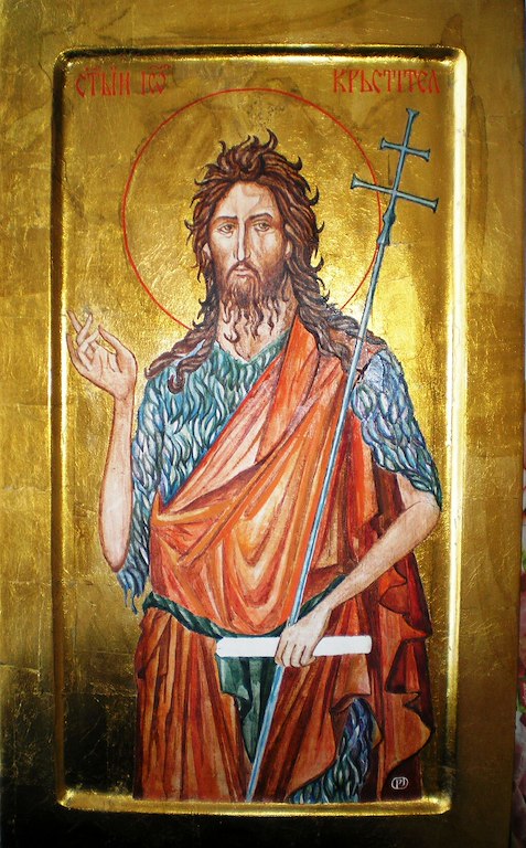 Ikona sv. Jovan. Naslikana na lipovoj dasci sa prirodnim pigmentima i