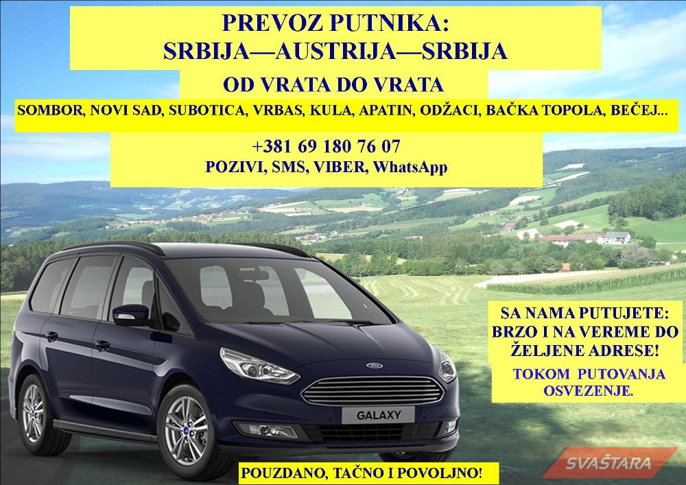 Usluge prevoza Srbija-Austrija-Srbija