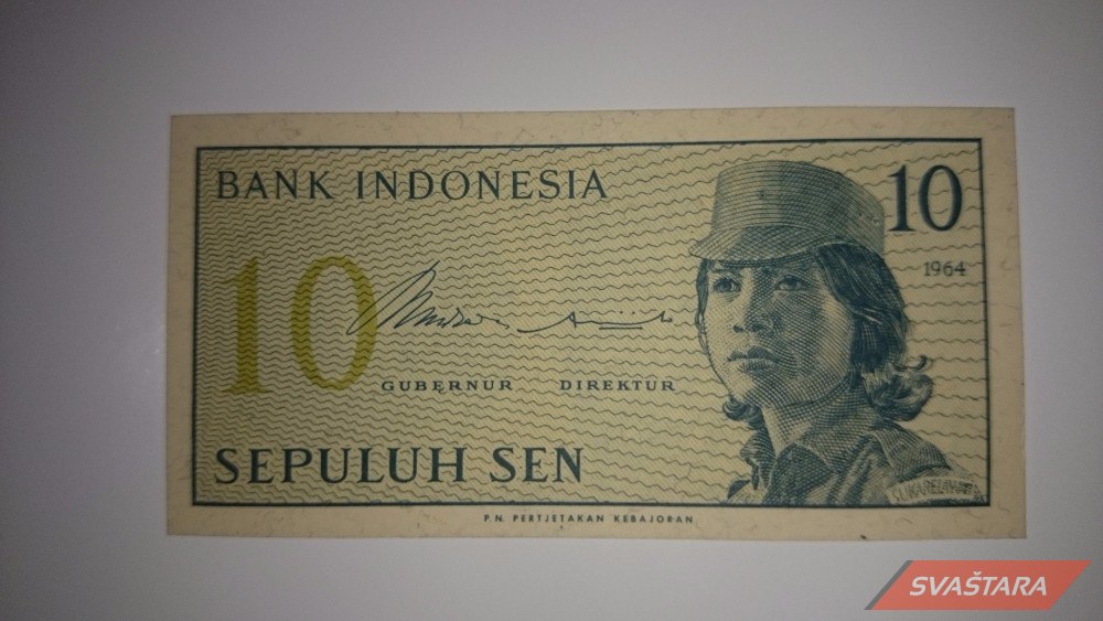 10 sen Indonezija UNC