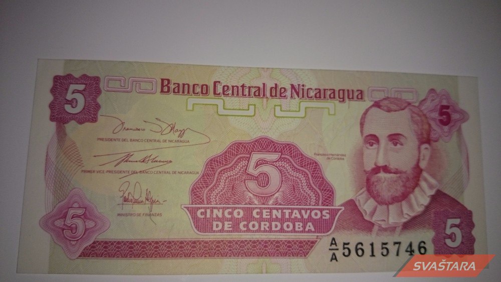 5 centavos Nikaragva UNC