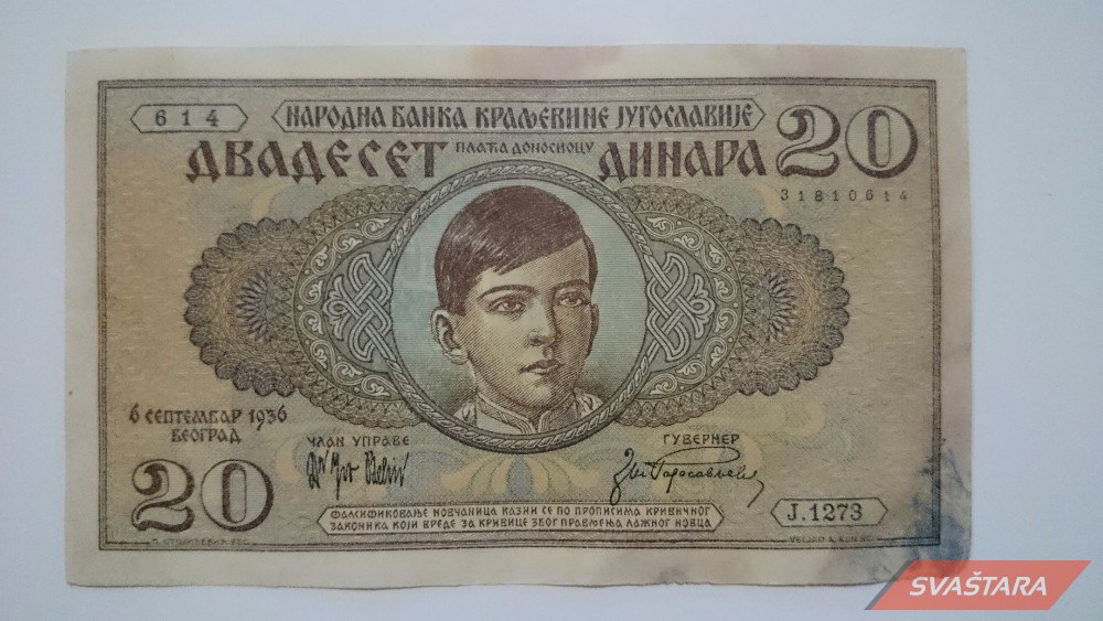 20 dinara 1936(614)