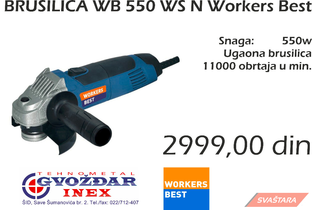 BRUSILICA Ugaona WB 550 WS N Workers Best