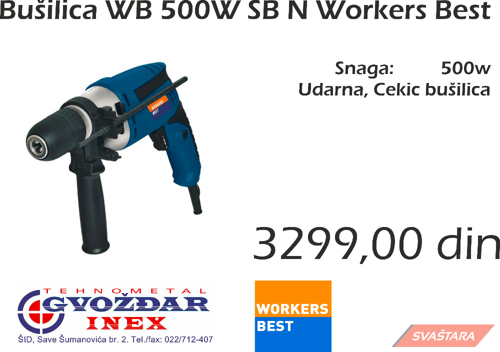 Bušilica WB 500W SB N Workers Best