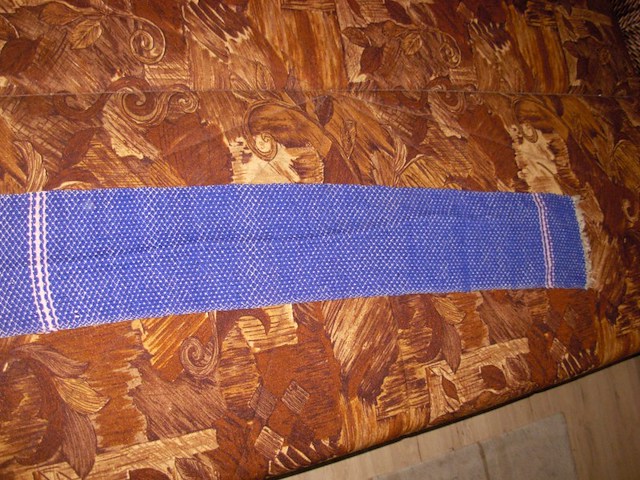 Vuneni ručno tkan šal,110x18 cm