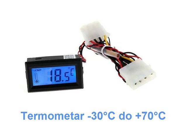 Digitalni LCD termometar sa sondom -30°C do +70°C