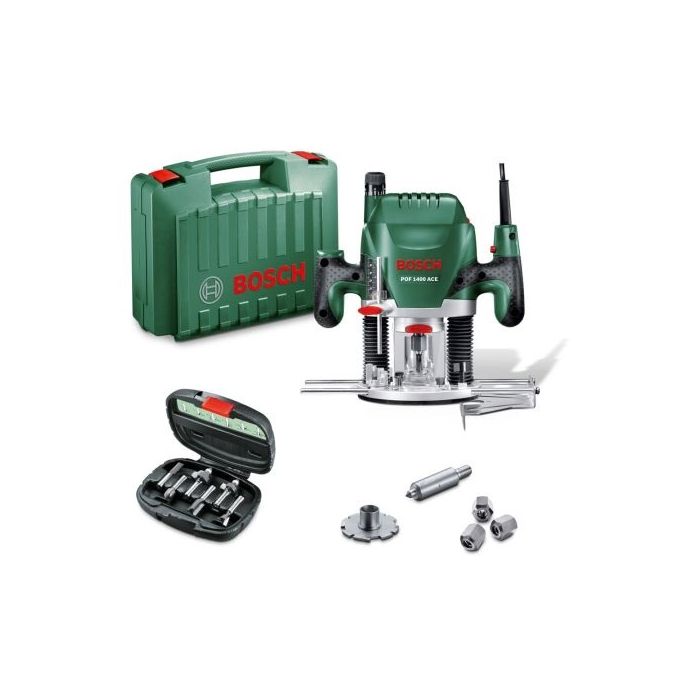 BOSCH POF 1400 ACE + set glodala 6 kom. električna glodalica za drvo