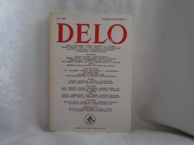 delo jul 1985 broj 7 Erotologike