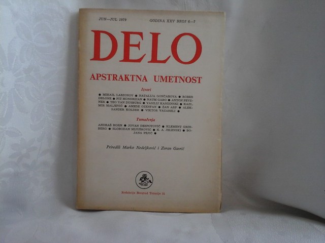 Delo jun jul 1970 broj 6 - 7 Apstraktna umetnost