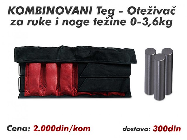 Tegovi - oteživači za ruke i noge (kombinovani) 0-3.6kg