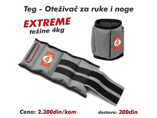 Tegovi - oteživači za ruke i noge ( extreme ) 4kg