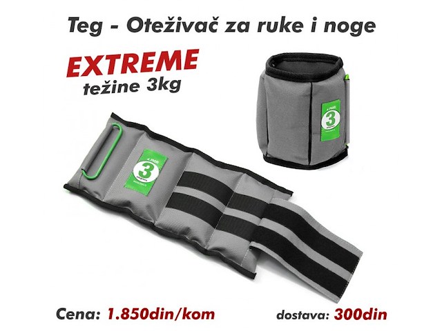 Tegovi - oteživači za ruke i noge ( extreme ) 3kg