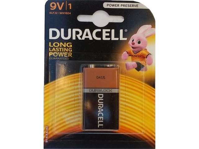 Duracell 9V 6LF22 MN1604, PAK1 CK, ALKALNE baterije