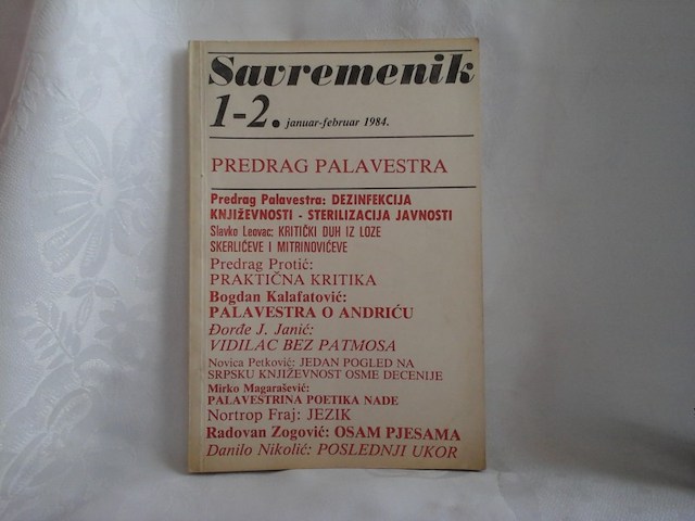 Savremenik 1 - 2 januar feb 1984 Predrag Palavestra