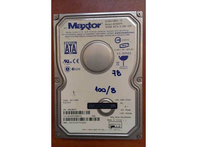 HDD (078) Maxtor DiamondMax 10 300 Gb - Sata