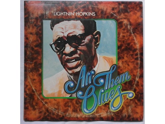 LIGHTNIN` HOPKINS  -  2LP ALL  THEM  BLUES