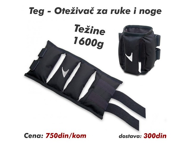 Tegovi - oteživači za ruke i noge ( klasik ) 1600g