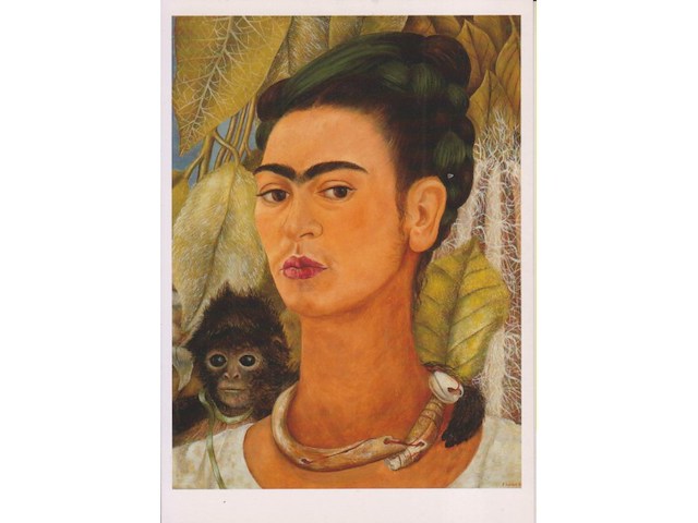 FRIDA KAHLO: Self-Portrait with Monkeys, 1938