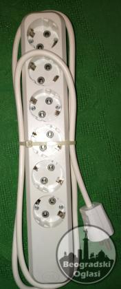 Produžni kablovi sa 3 i 6 utičnica sa i bez prekidača.