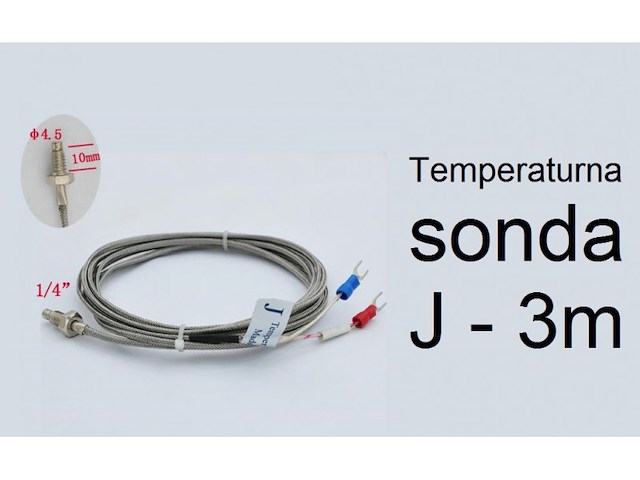 Temperaturna sonda 400C 3m J tip sa M6