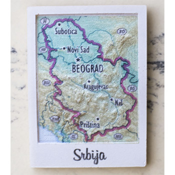 Magnet Fizička mapa Srbije